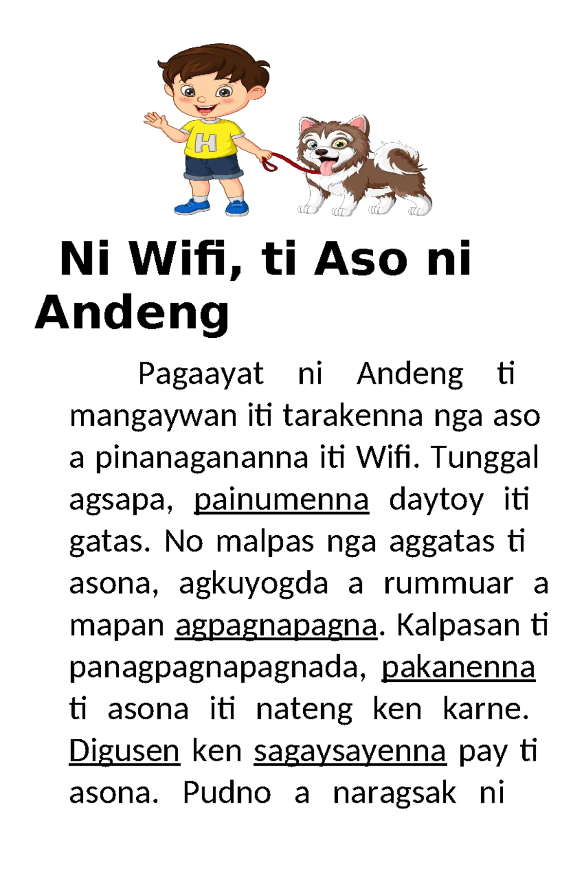 Ni Wifi ti aso ni Andeng - Teacher Education - Ni Wifi, ti Aso ni ...