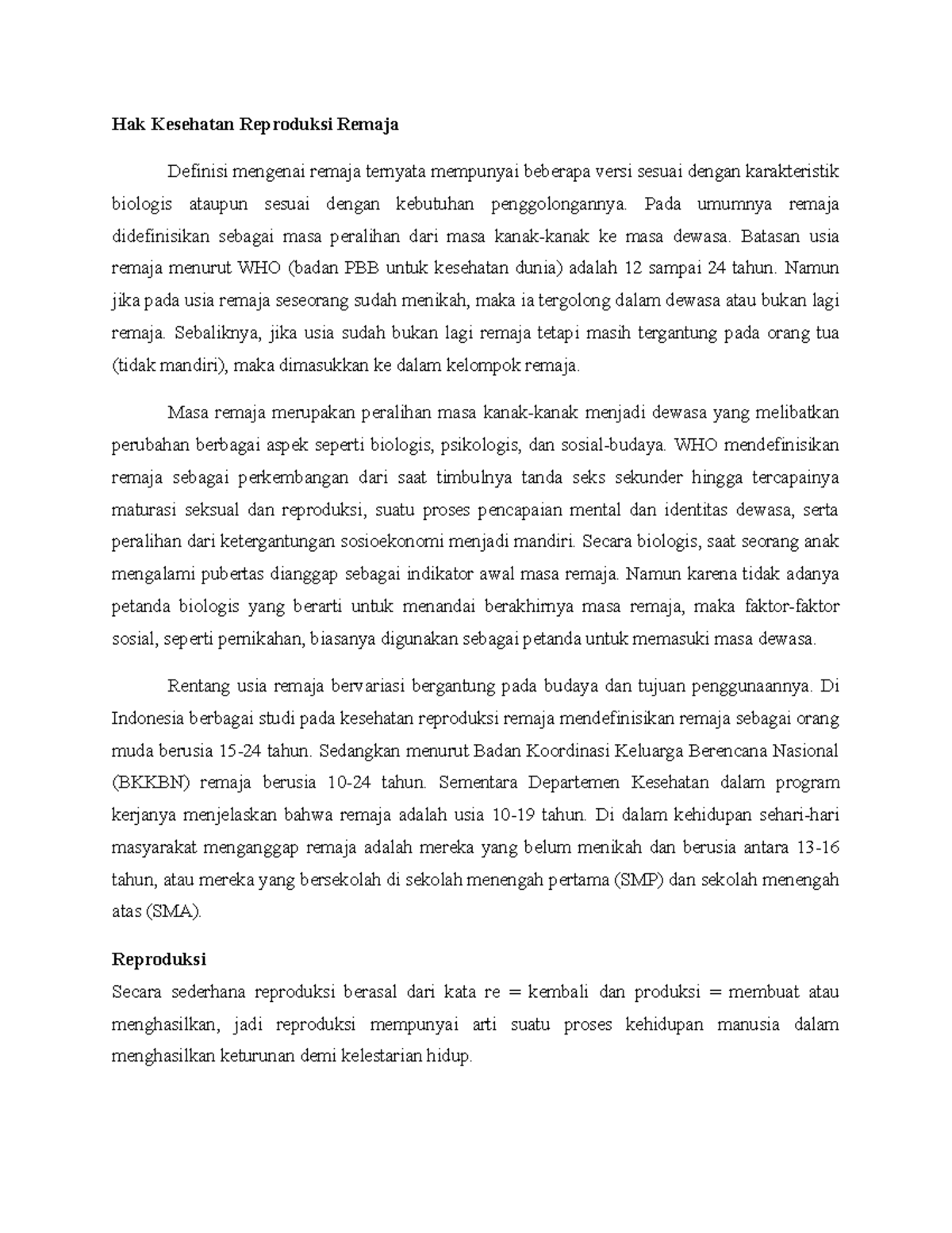 Hak Kesehatan Reproduksi Remaja - Hak Kesehatan Reproduksi Remaja ...