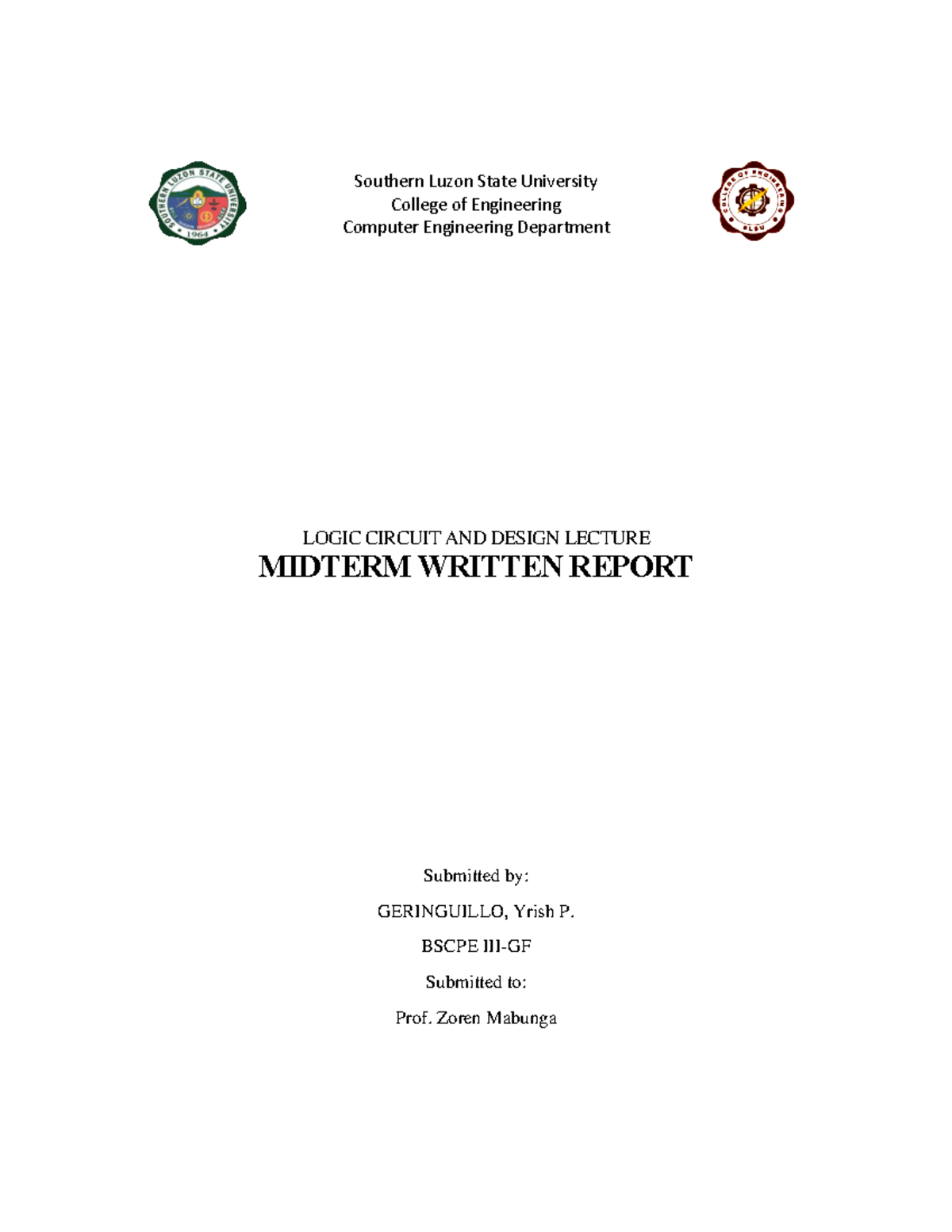 Midterm Project - Southern Luzon State University College of ...