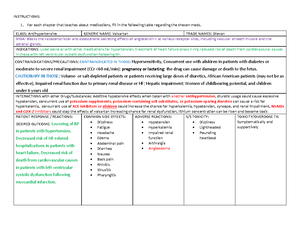 Med card Entresto - INSTRUCTIONS: For each chapter that teaches about ...