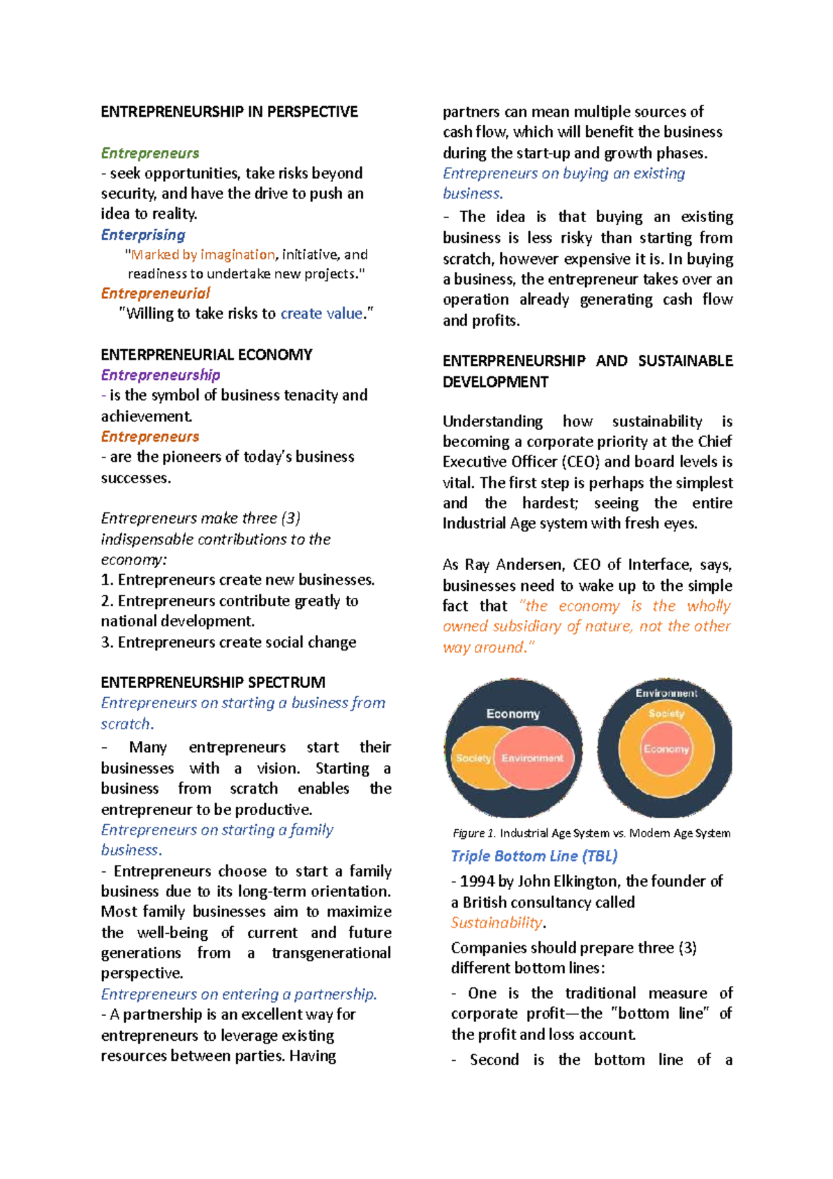 Entrep- Reviewer 1 - ENTREPRENEURSHIP IN PERSPECTIVE Entrepreneurs seek ...