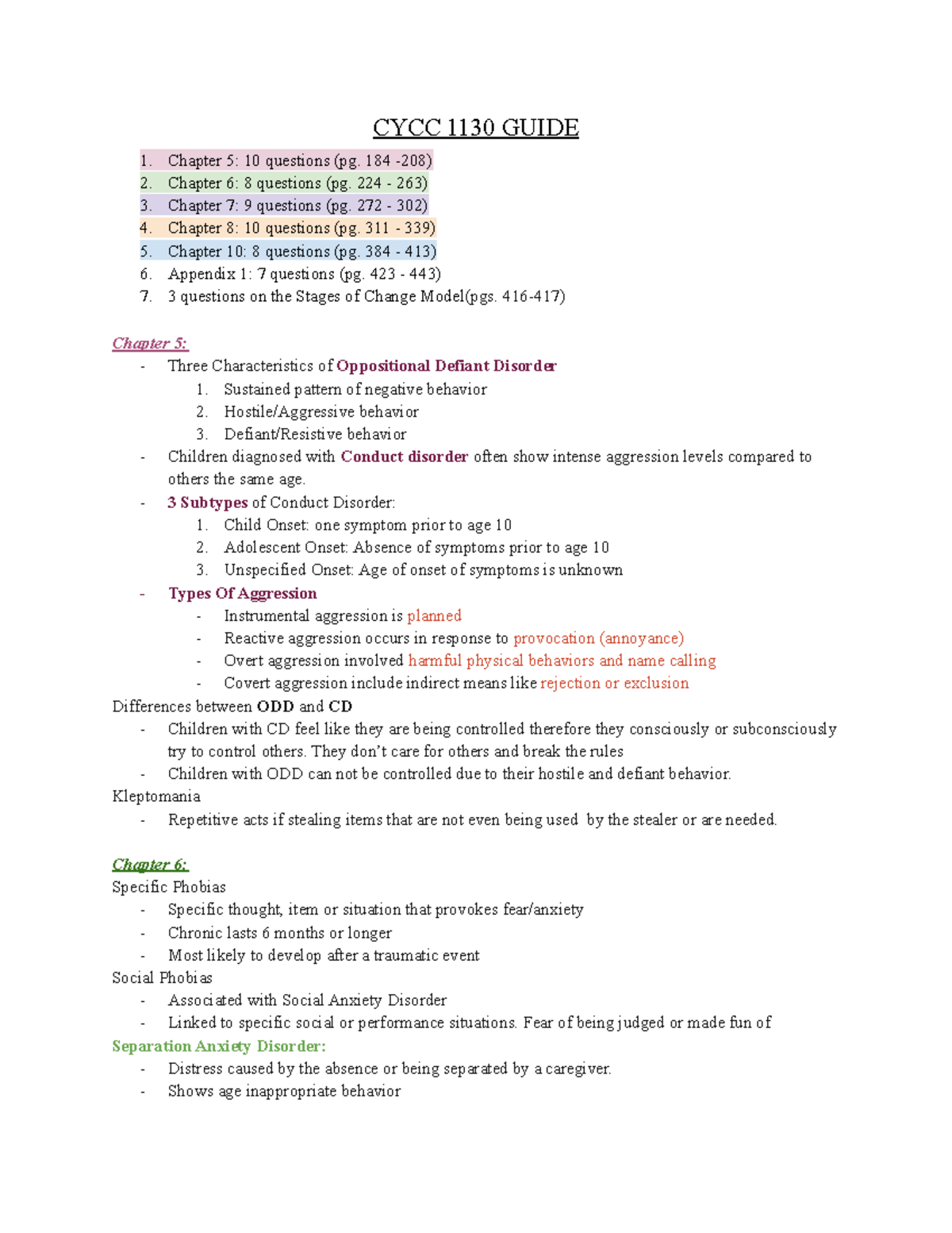 Final Exam Guide - Hope this helps! - CYCC 1130 GUIDE Chapter 5: 10 ...