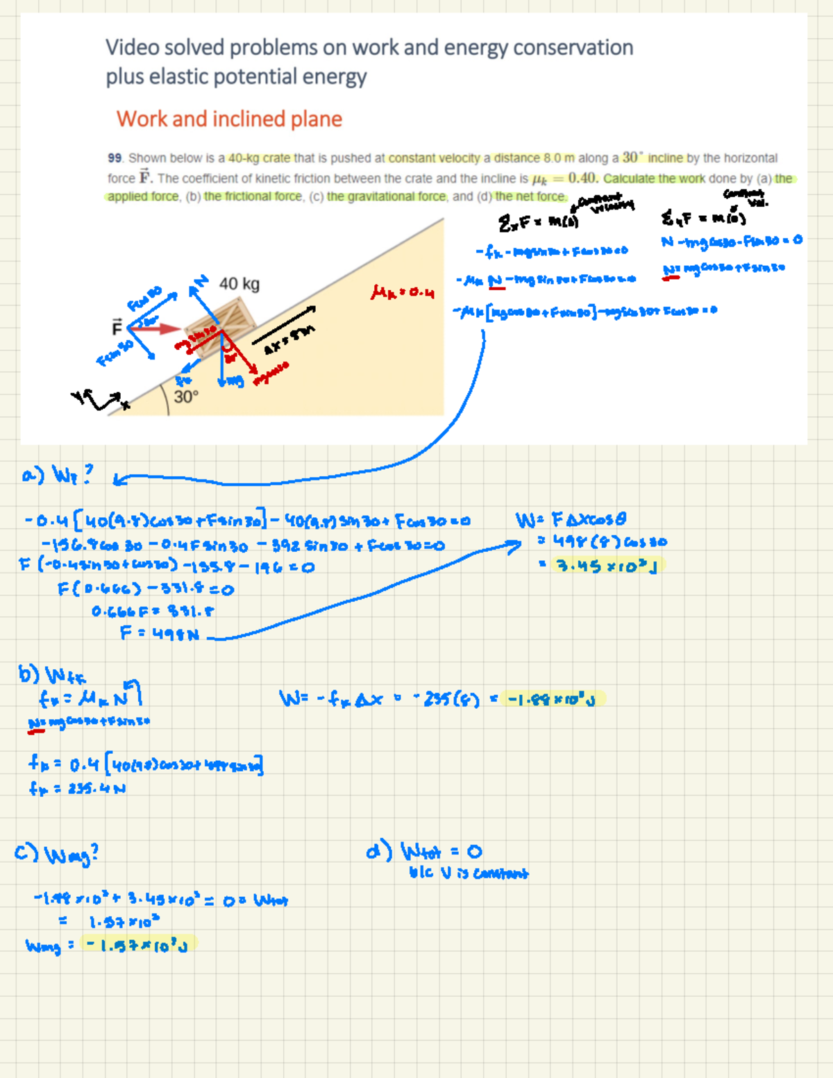 Work and Kinetic Energy Practice Problems - constant constant ← ...