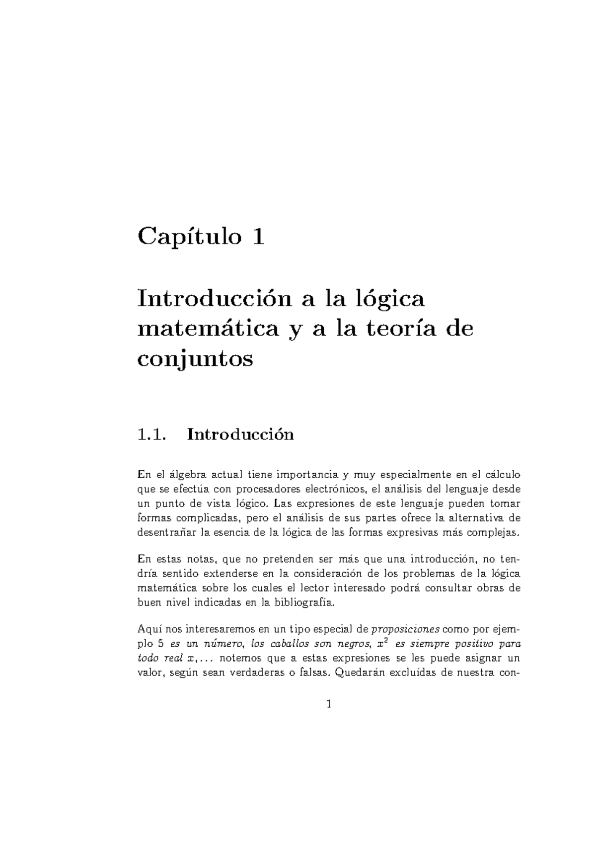 Logica Matematica - Cap ́ıtulo 1 Introducci ́on a la l ́ogica matem ...