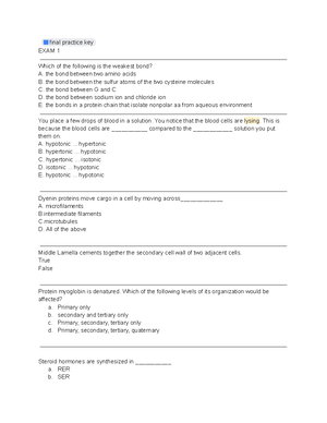 KEY- final practice 1510 SI - EXAM 1 Which of the following is the ...