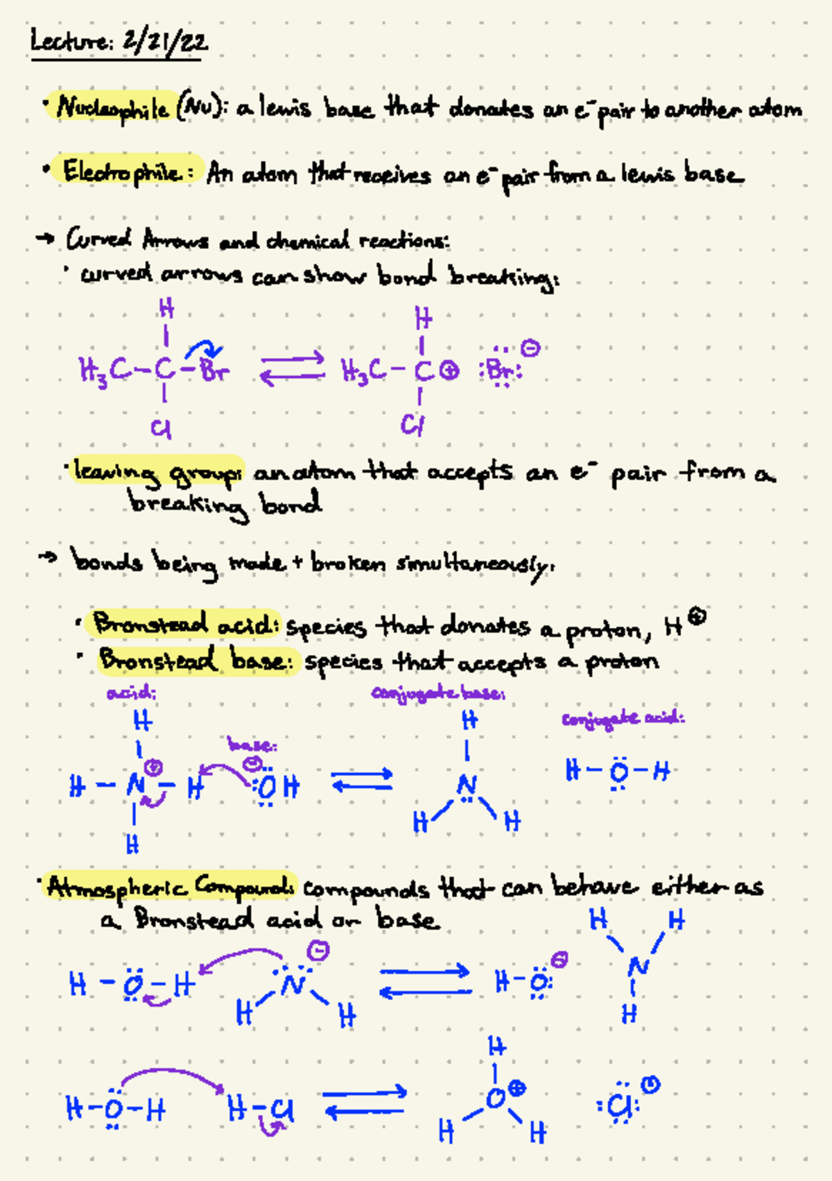Organic Chem Lecture 9 - Lecture: 2/21/ Nucleophile ( Nu ) : alewis ...