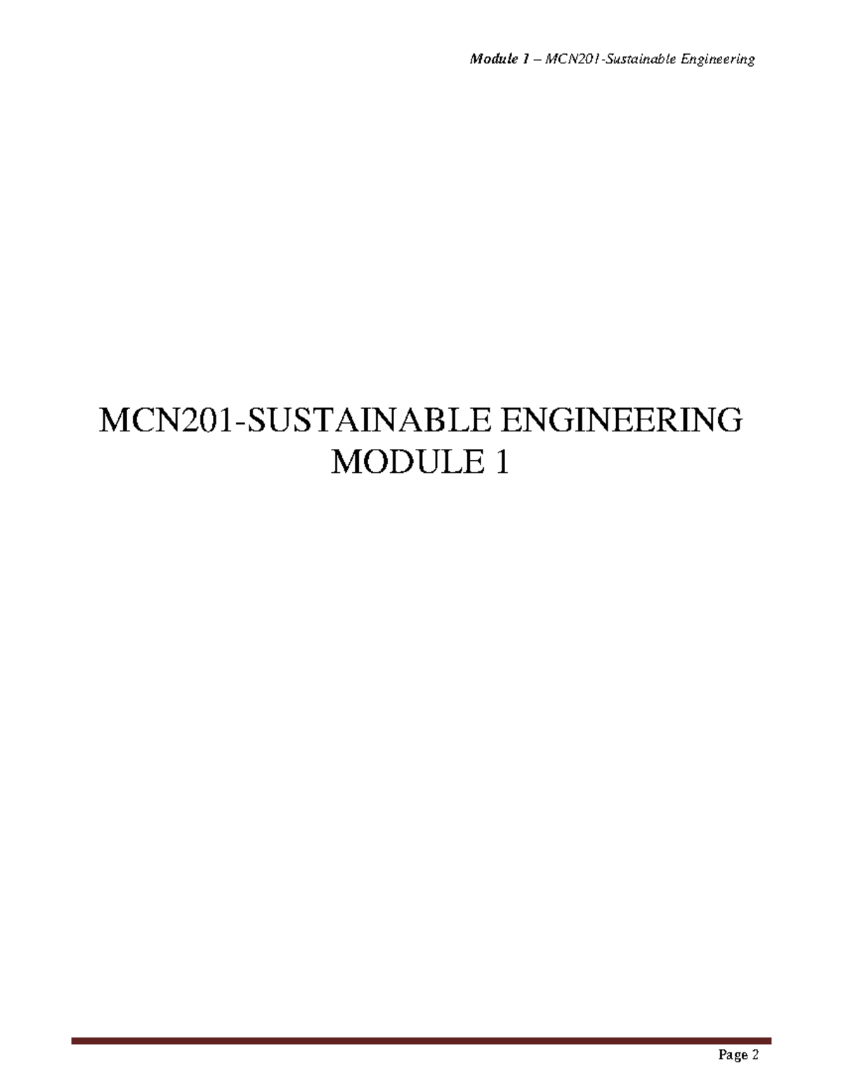 Module 1-Notes - MCN201-SUSTAINABLE ENGINEERING MODULE 1 Syllabus ...