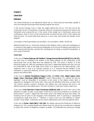 Purposive rule - Purposive rule Lord Denning MR in Northman v Barnet ...
