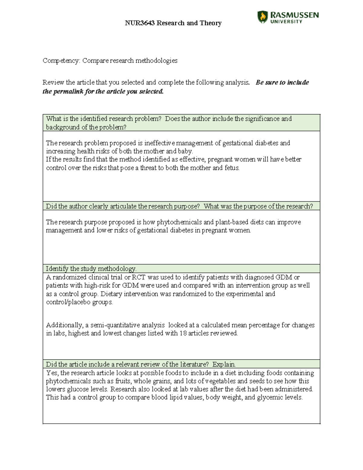 Mod6Qualitativeresearch - NUR3643 Research and Theory Competency ...