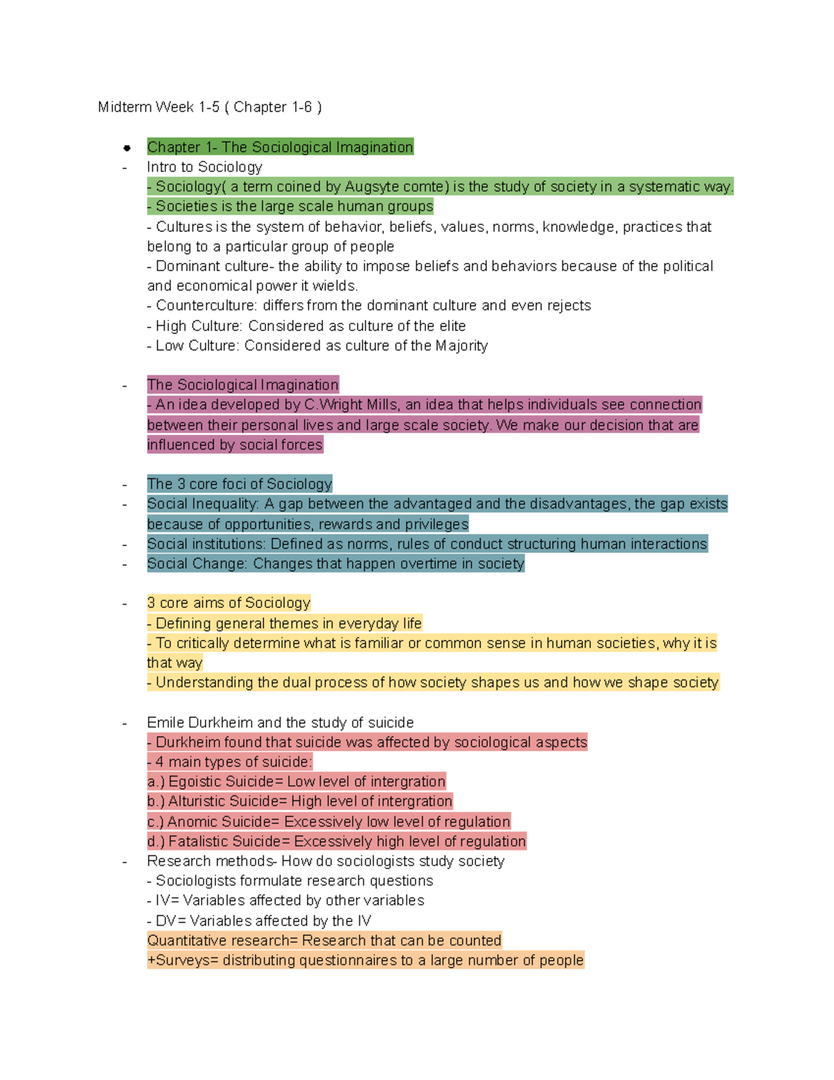 SOC Knowledge Tracker - Midterm Week 1-5 ( Chapter 1-6 ) Chapter 1- The ...