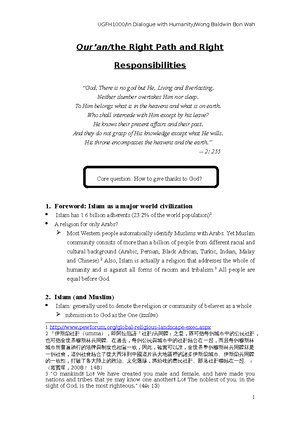 UGFH 1000 Term paper questions(20.21.2nd) - UGFH 1000C In Dialogue with ...