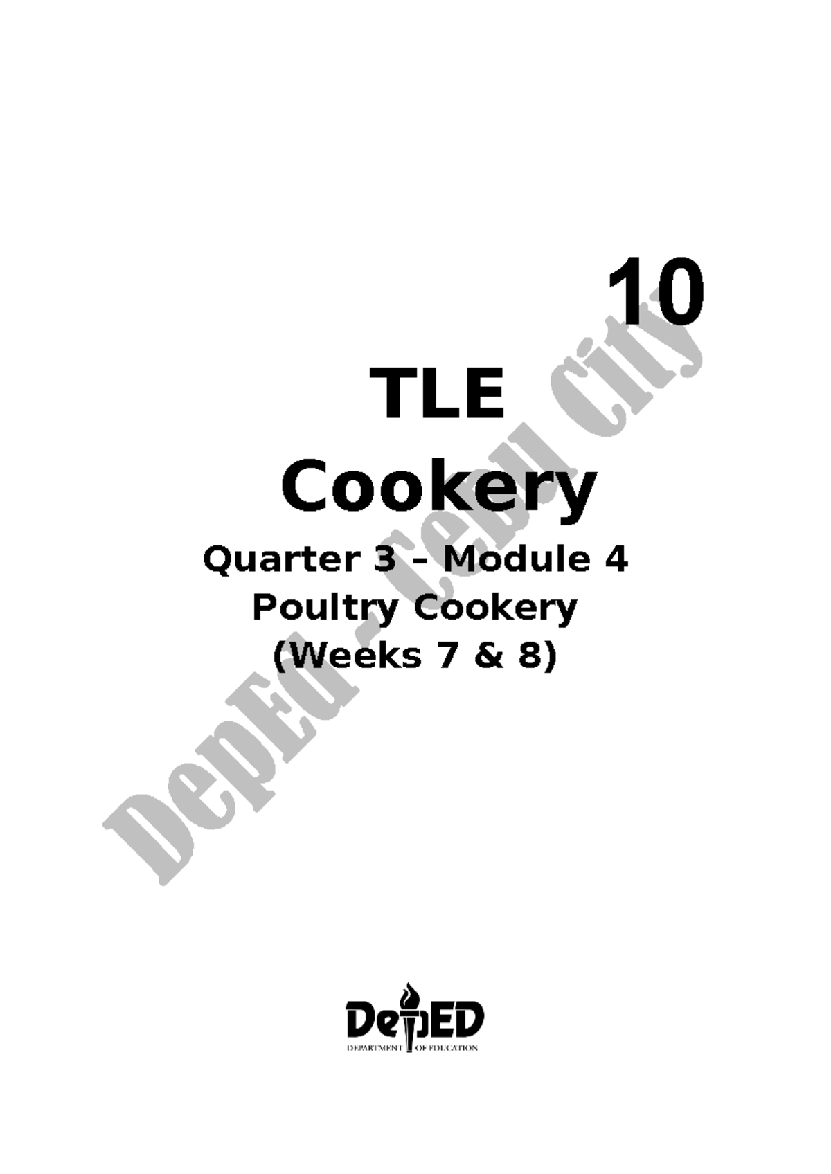 TLE-Cookery 10 Q3M4Weeks 7 8 Passed No AK-1 - 10 TLE Cookery Quarter 3 ...