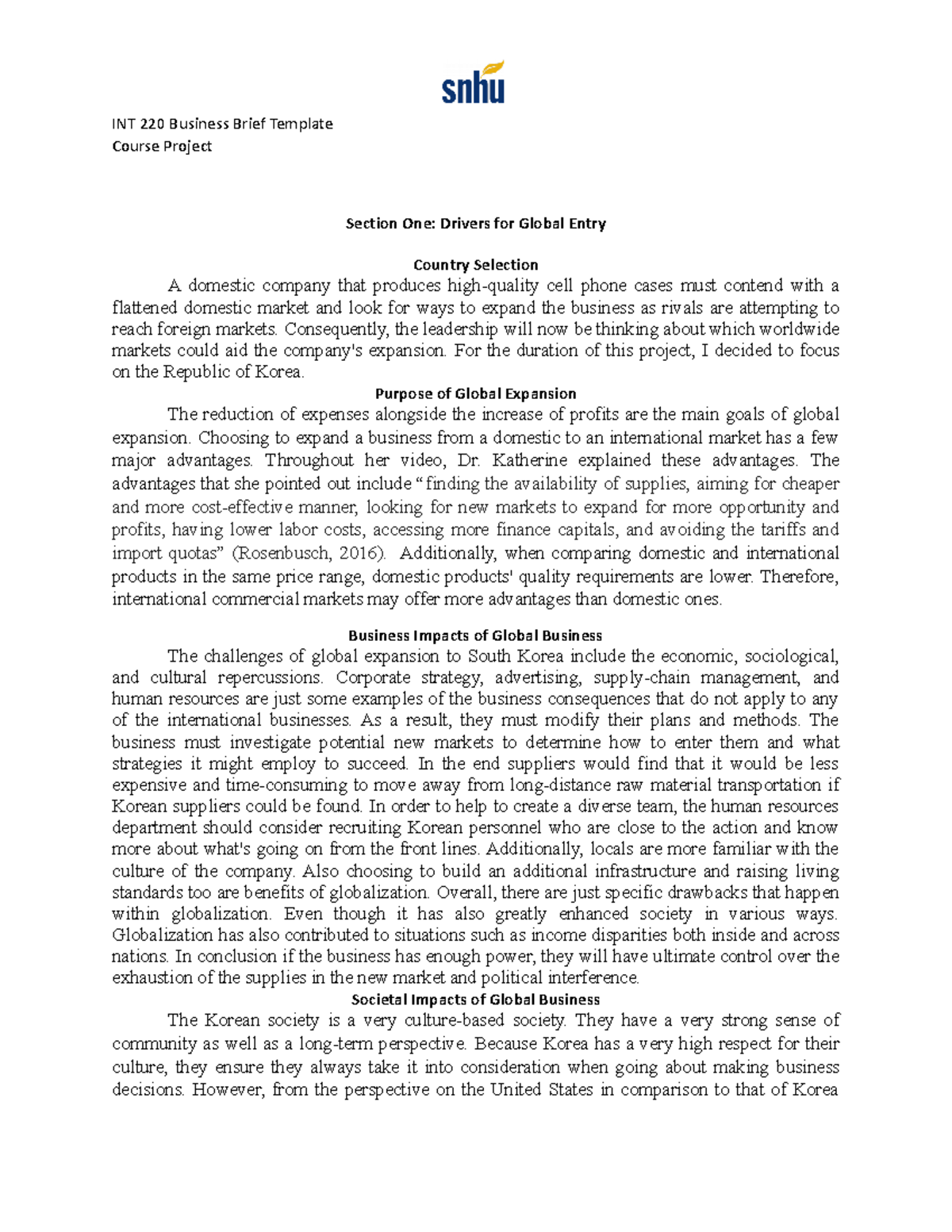 INT 220 Business Brief Template 1 (1) (1) - INT 220 Business Brief ...