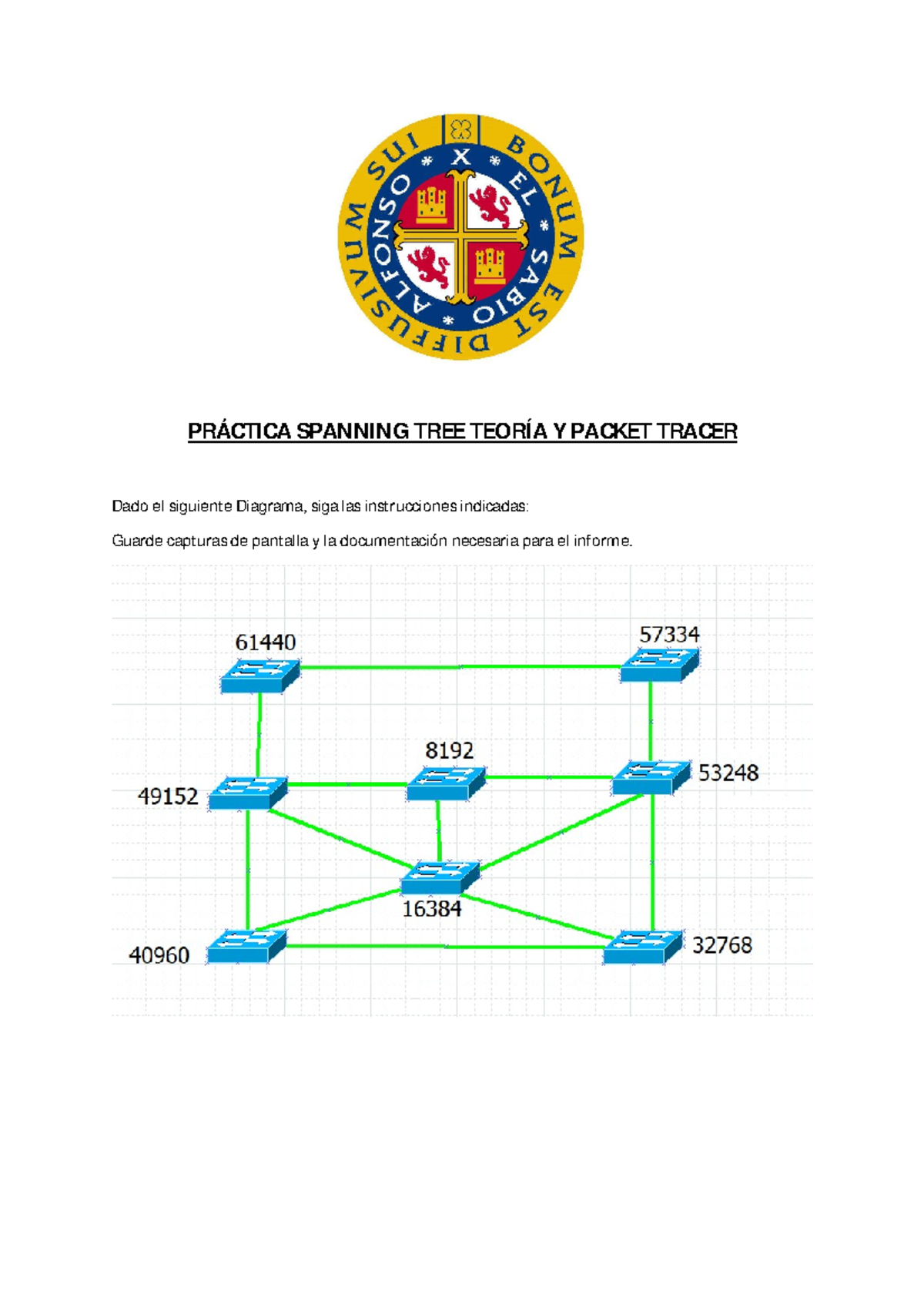 Practica STP - ejercicios - Fundamentos de redes de comunicación - PRÁCTICA SPANNING TREE TEORÍA ...