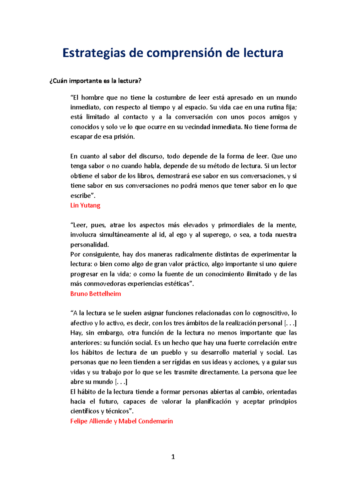 Estrategias de comprensión de lectura - Estrategias de comprensión de ...