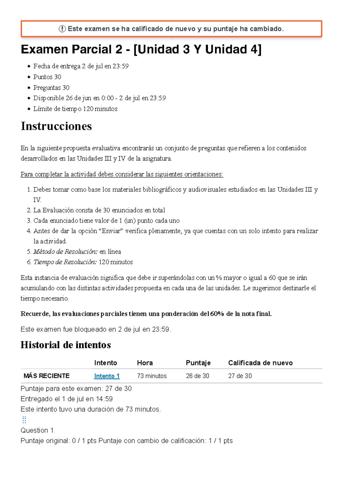 Examen Parcial 2 - [Unidad 3 Y Unidad 4] Matematicas II - Este examen ...