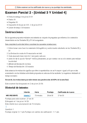 Examen Parcial 1 - [Unidad 1 Y Unidad 2] Matematicas II - Examen ...