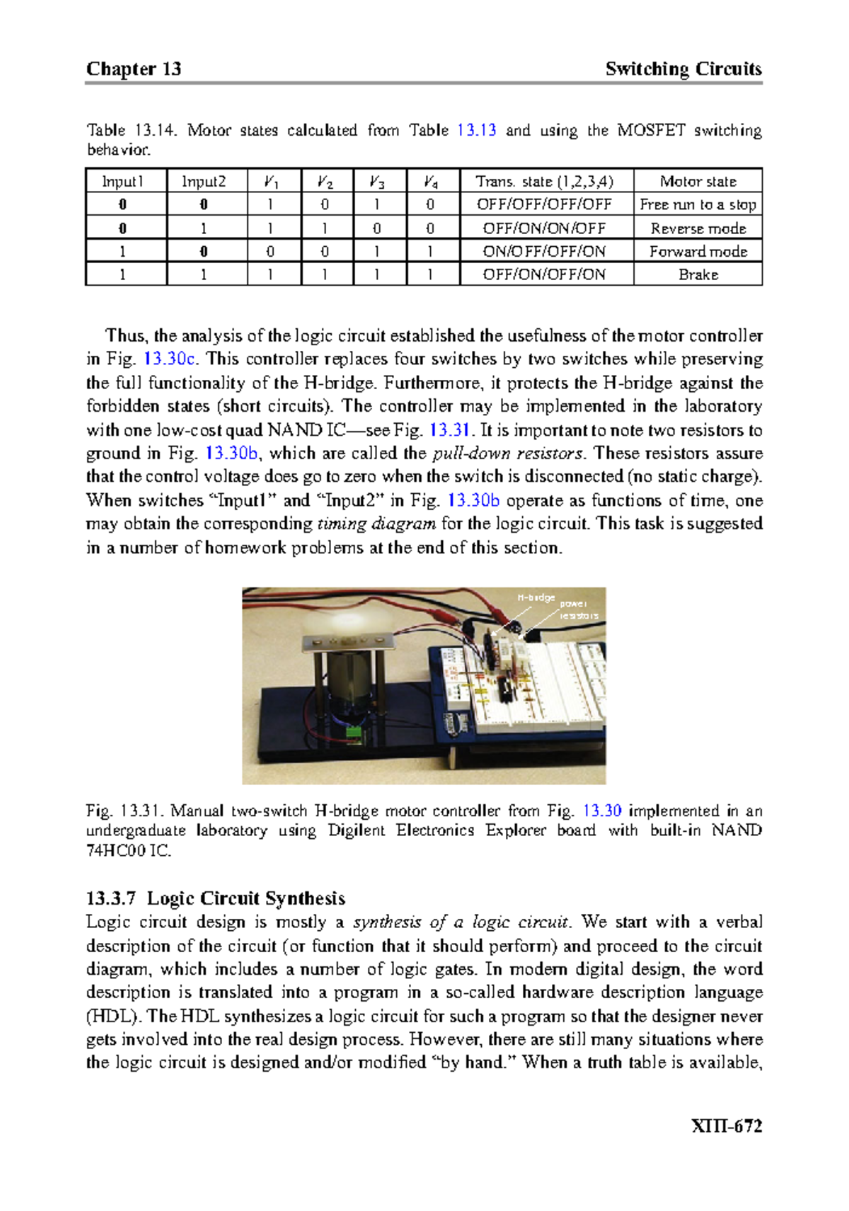 Practical Electrical Engineering 229 - Thus, the analysis of the logic ...