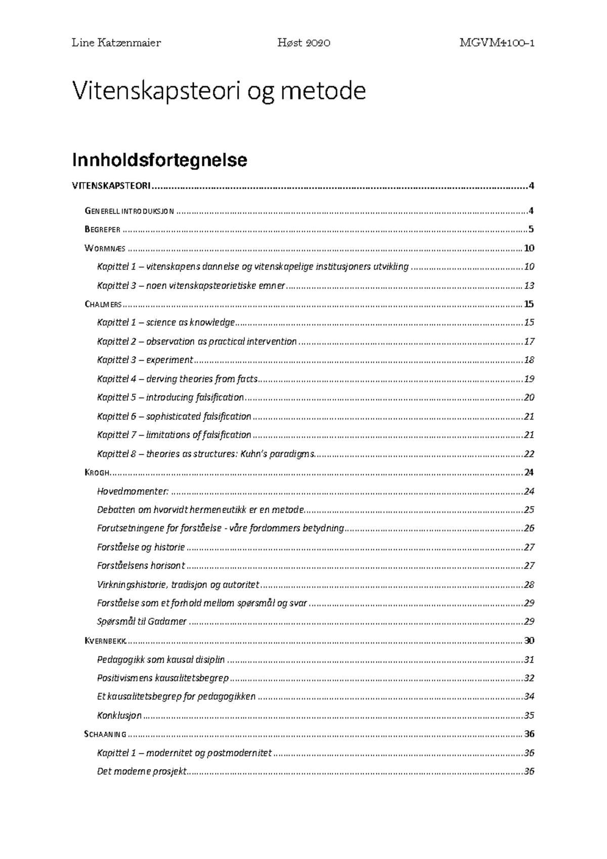 Vitenskap-gørr - Øving til metode eksamen - Vitenskapsteori og metode ...