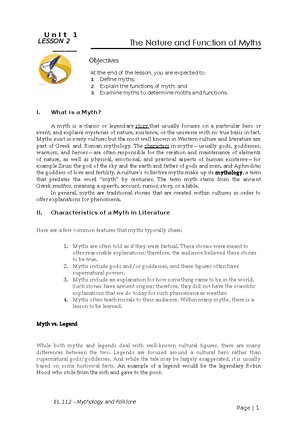 Mythology Course File 1 - An Overview of Mythology and Folklore ...