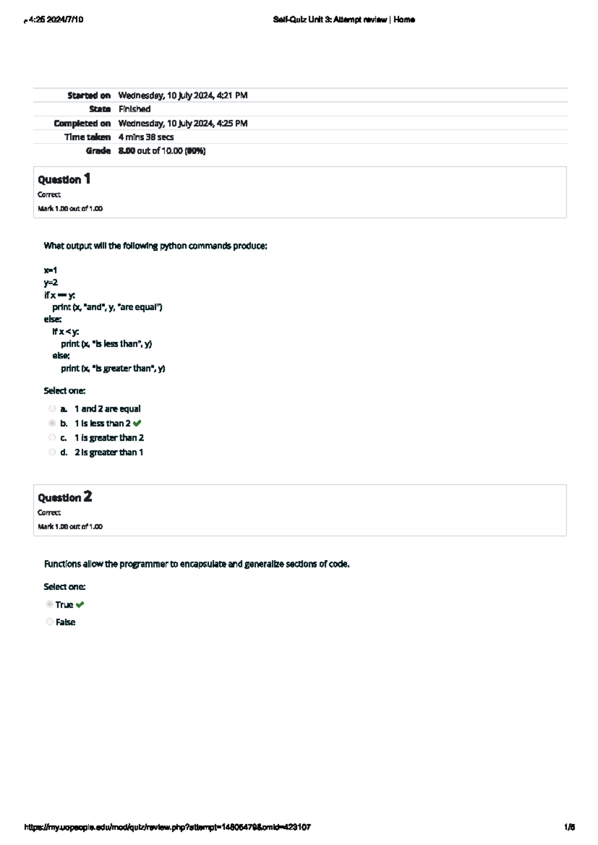 self quiz 3- cs 1101 this a training test for python progamming for ...