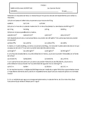 Formulario de física IPN - PreparaciÛn IPN 2015 Cinem·tica Din·mica ####### V = d t a = Vf2 Vi t ...