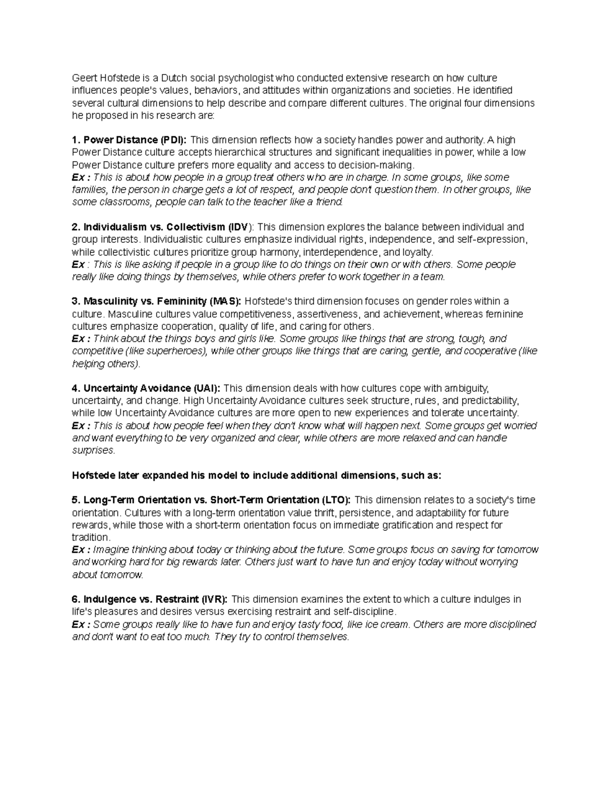 PCM - Cultural Dimension - Geert Hofstede is a Dutch social ...