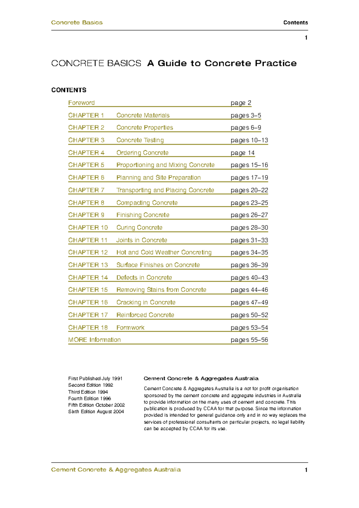 Comined lec 4 - notes. - CONCRETE BASICS A Guide to Concrete Practice ...