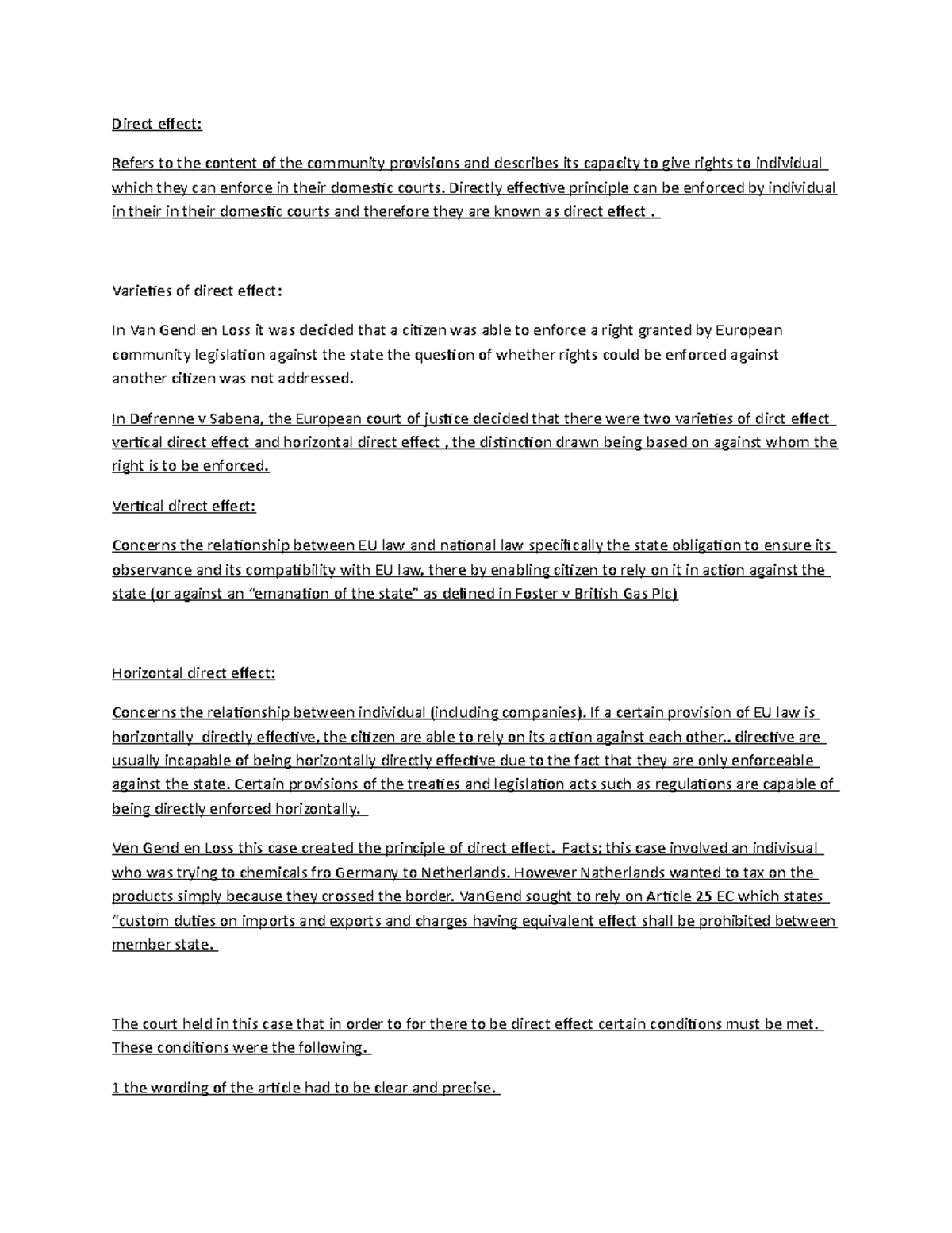 Direct effect and verticaldirect effect - Direct effect: Refers to the ...