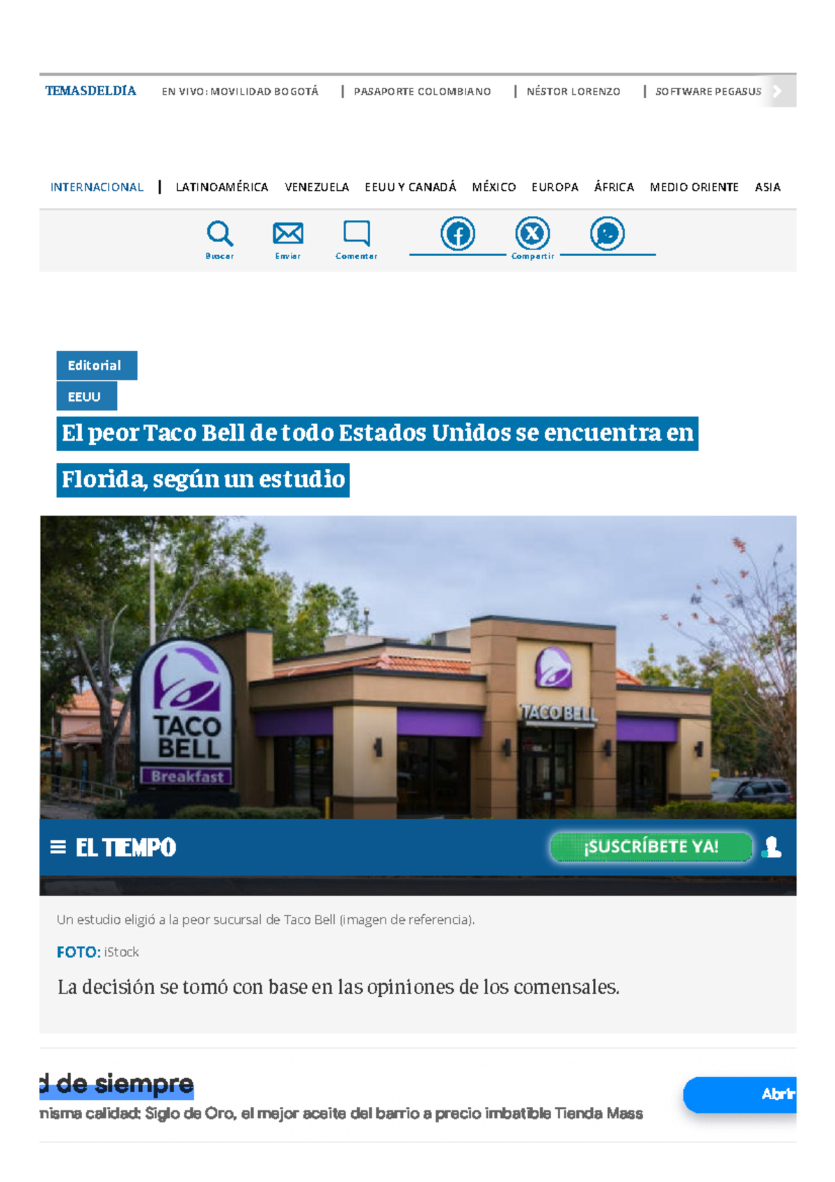 Taco Bell de usa - TEMAS DEL DÍA EN VIVO: MOVILIDAD BOGOTÁ PASAPORTE ...
