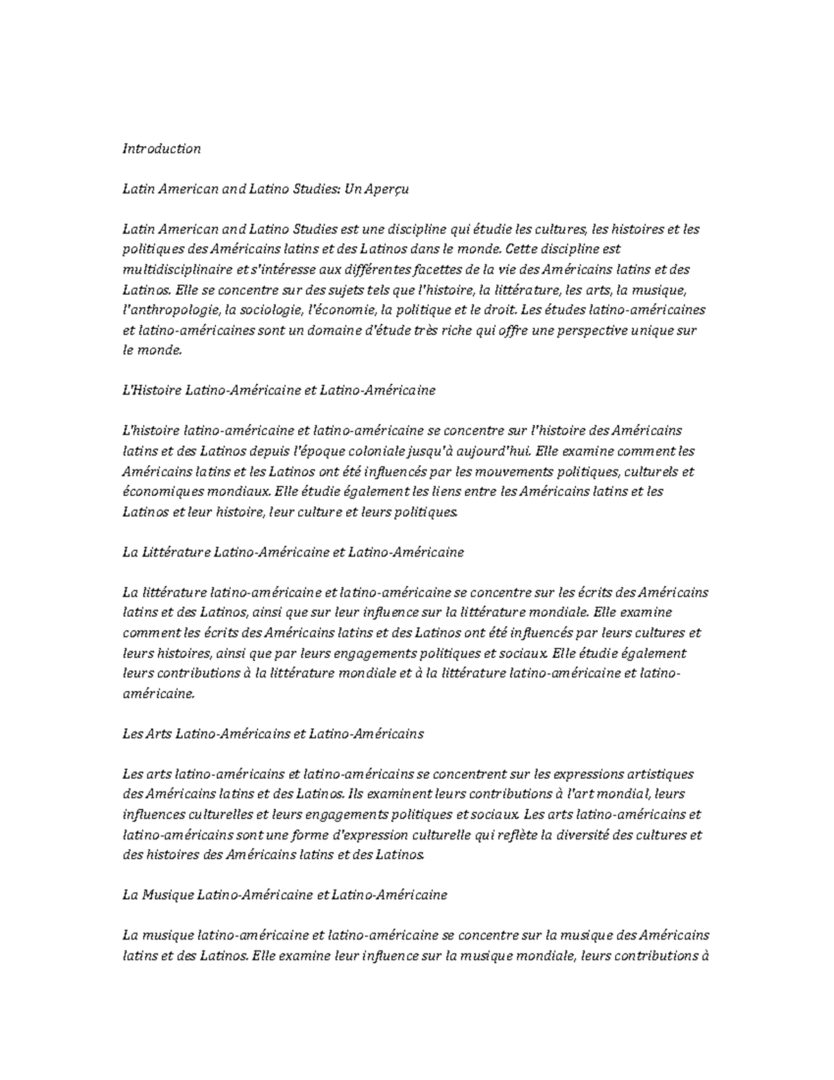 Latin American and Latino Studies Study Notes - Introduction Latin ...