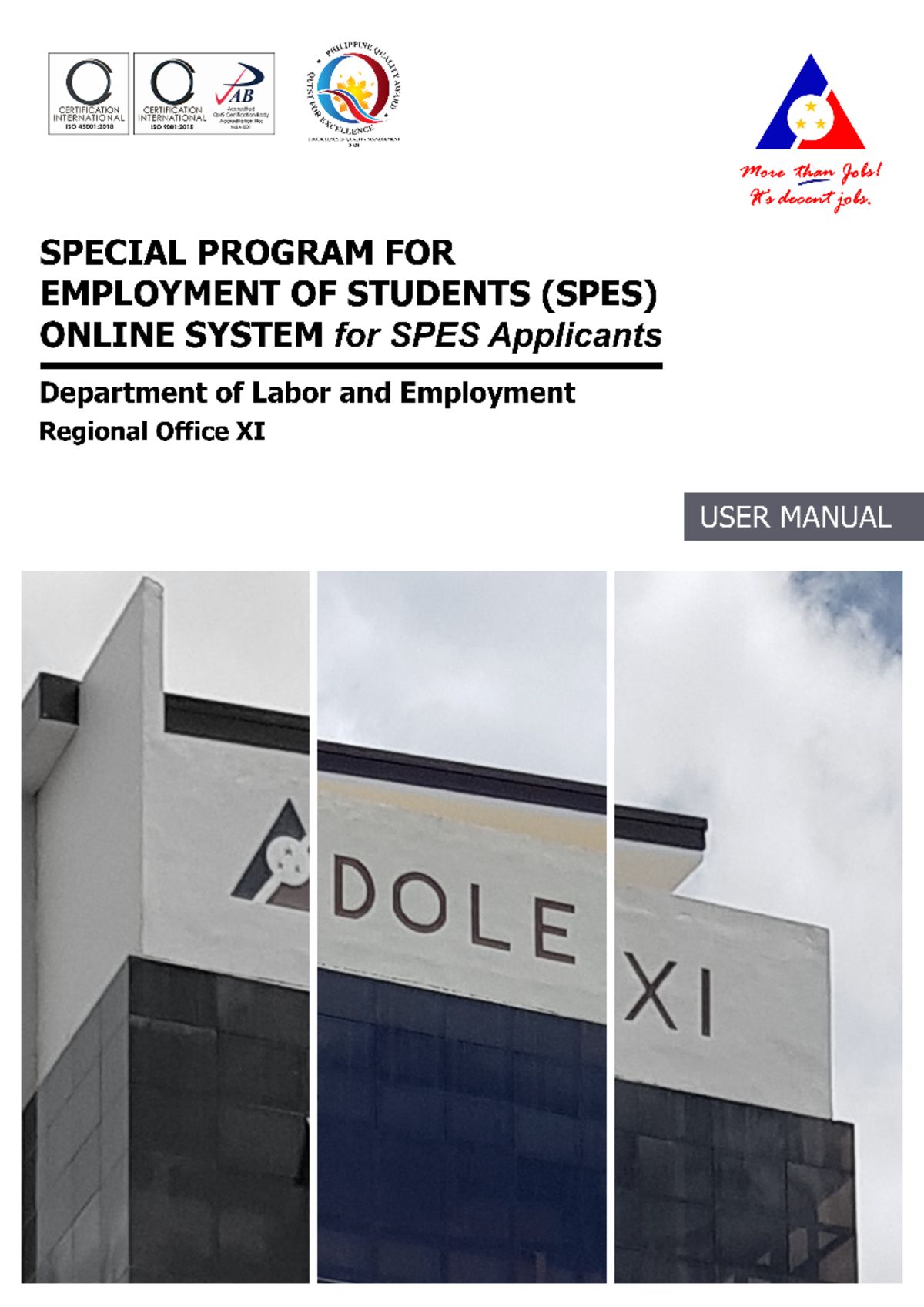 User Manual - SPES (SPES Applicants) v1 - Contents List of Acronyms A ...