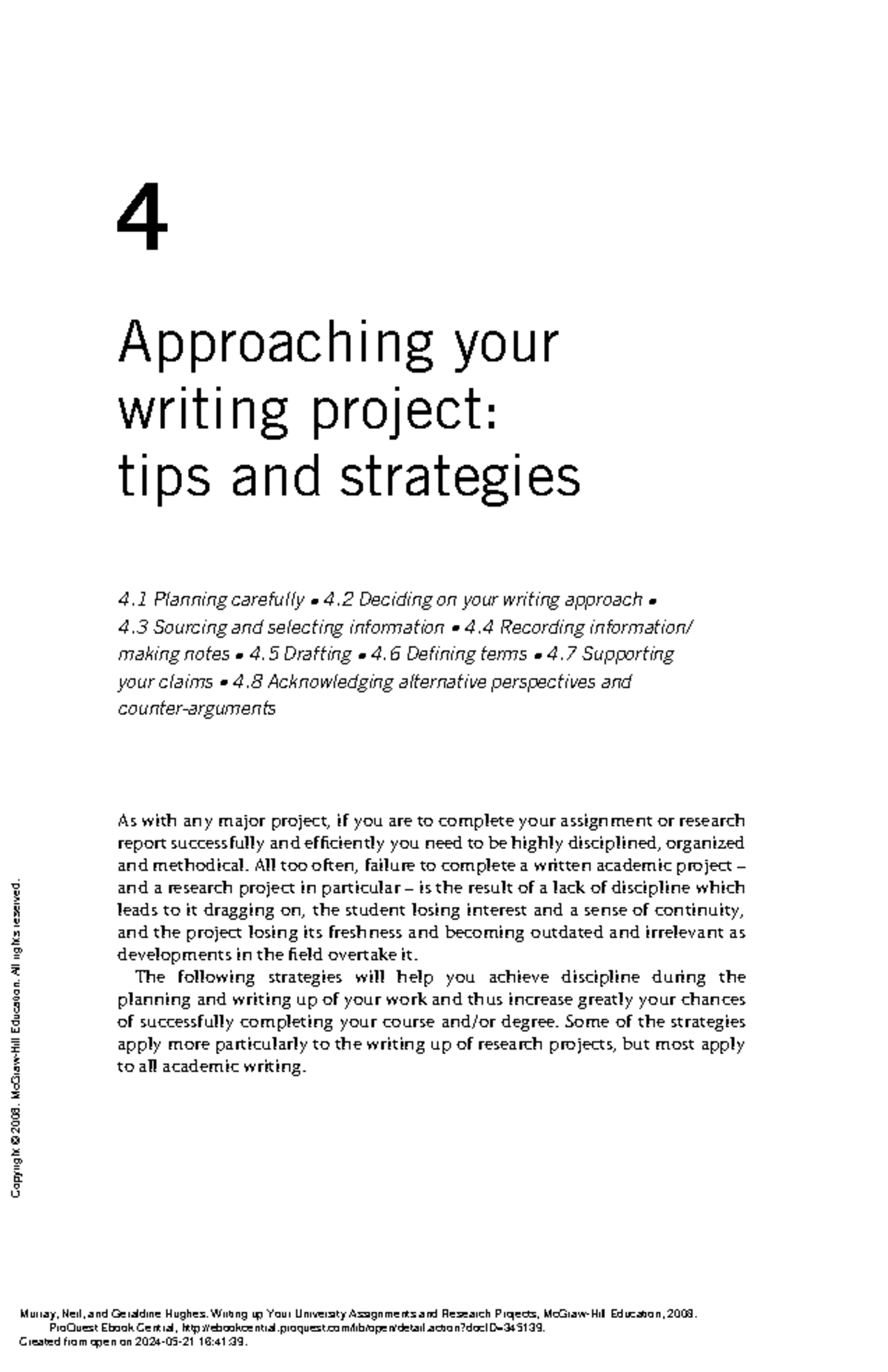 Writing up Your University Assignments and Researc - 4 Approaching your ...