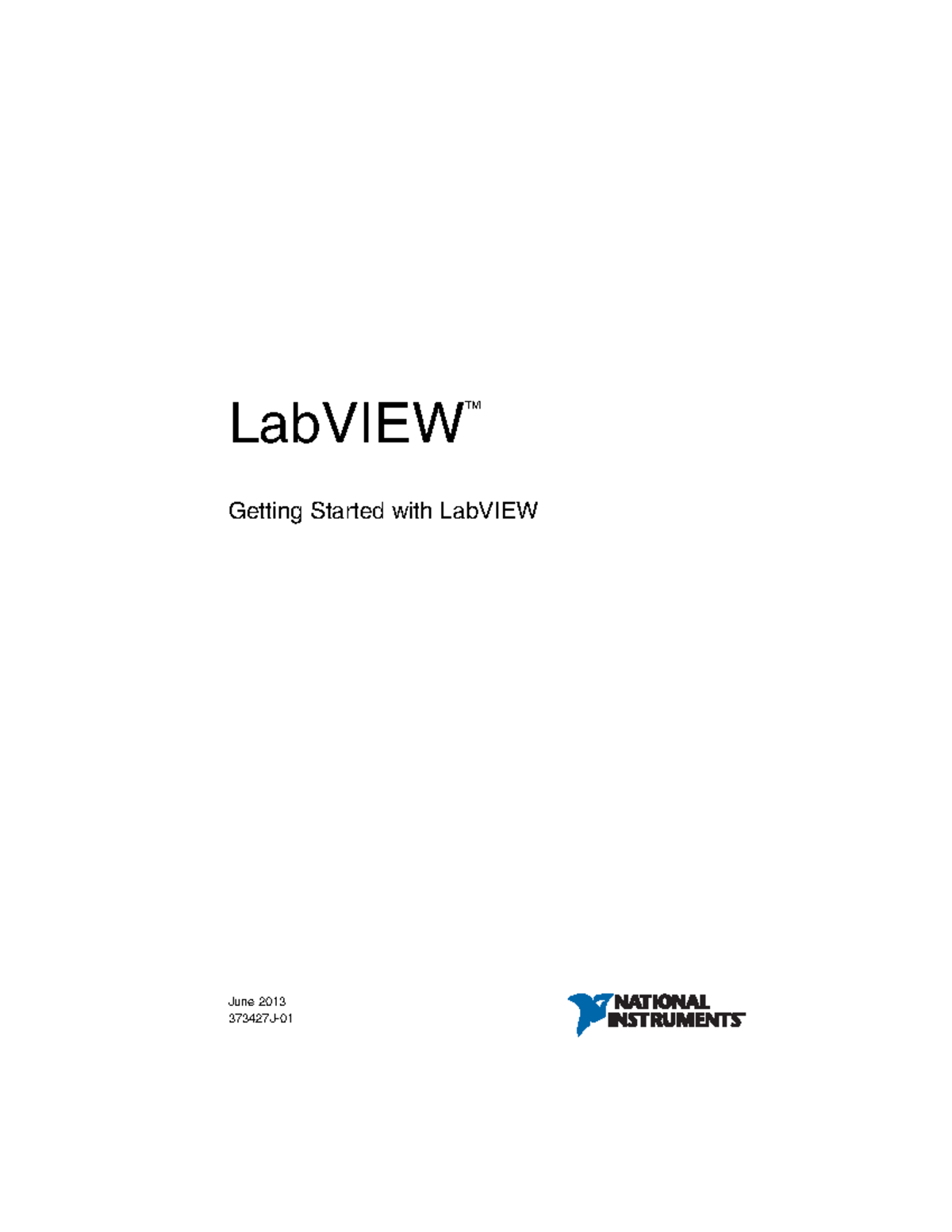 Getting Started with Lab VIEW (2013 ) - National Instruments - LabVIEW ...
