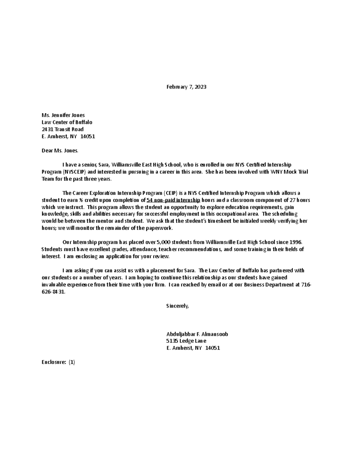 Personal Letter Jones - opwjdowqjodjoqwjdopjqw - February 7, 2023 Ms ...