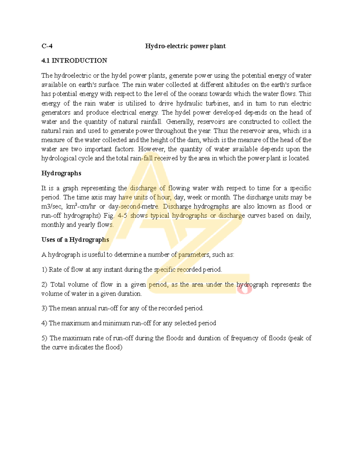 EE Mod4@Az Documents - NOTES - C-4 Hydro-electric power plant 4 ...