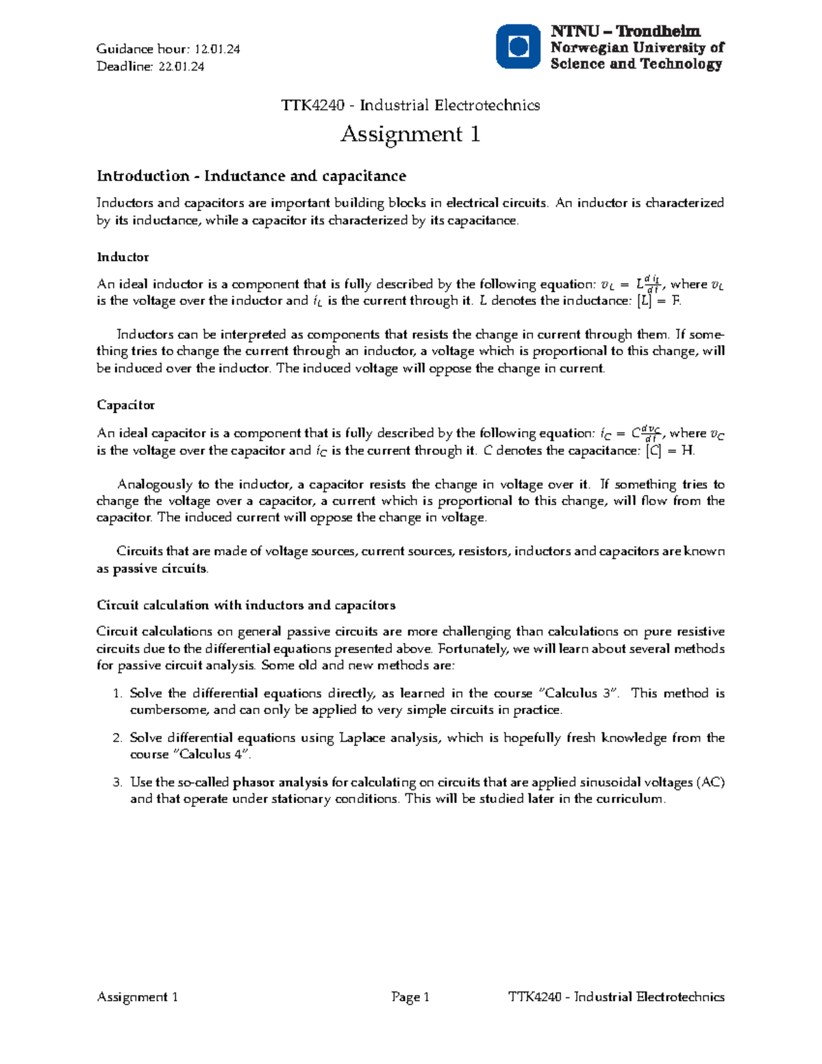 TTK4240 S24 assignment 1 - Guidance hour: 12 .0 1 .2 4 Deadline: 22 .0 ...