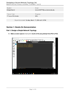 Lab 10 Penetration Testing a pf Sense Firewall 3e - Harsh Patel ...
