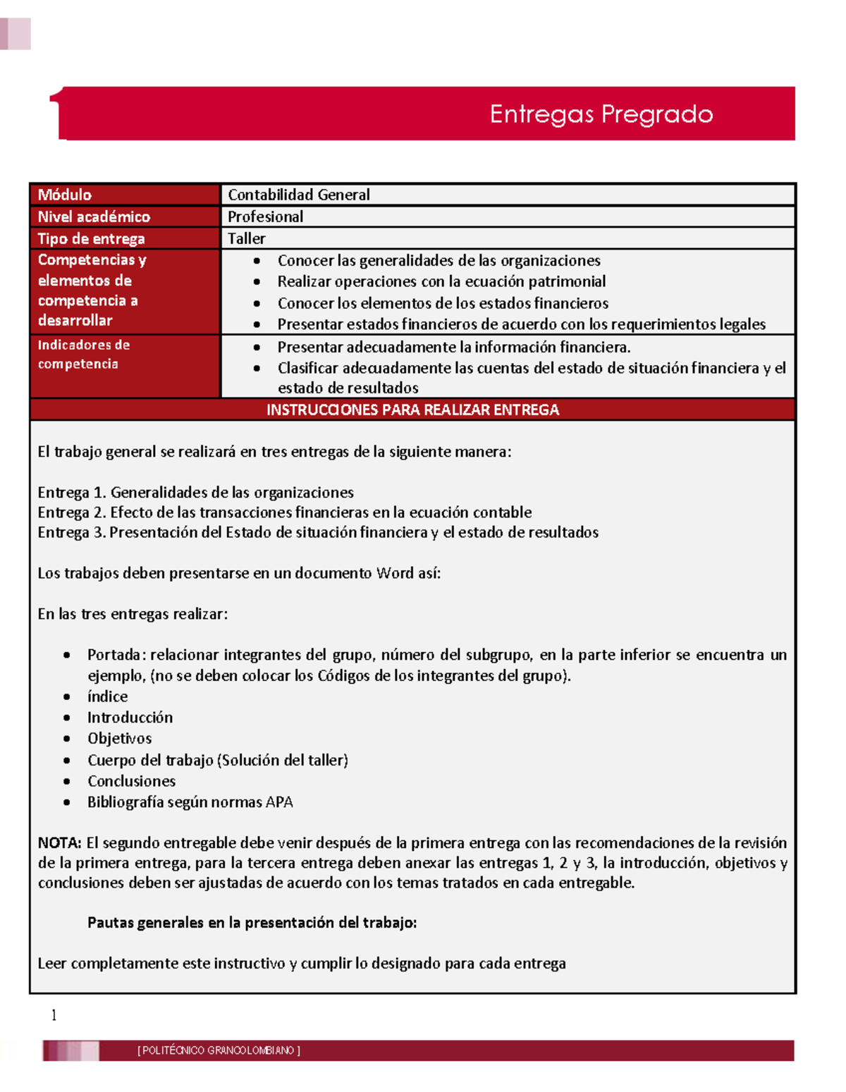 Proyecto PIF 2022 - Contabilidad - 1 [ POLITÉCNICO GRANCOLOMBIANO ] Módulo Contabilidad General ...