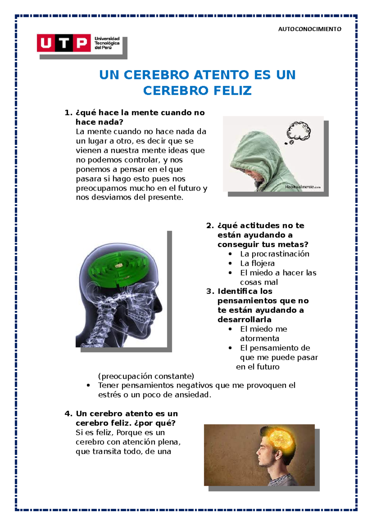 UN Cerebro Atento ES UN Cerebro Feliz - UN CEREBRO ATENTO ES UN CEREBRO ...