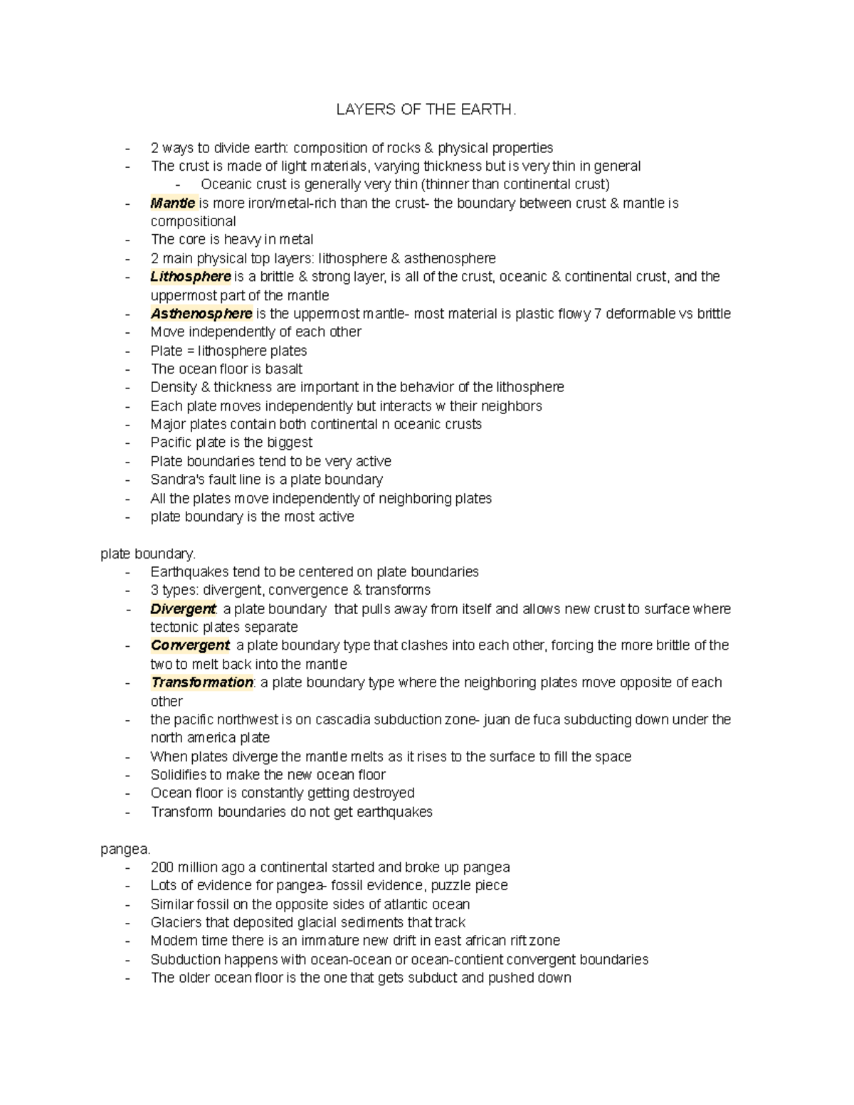 Layers of the earth - LAYERS OF THE EARTH. 2 ways to divide earth ...
