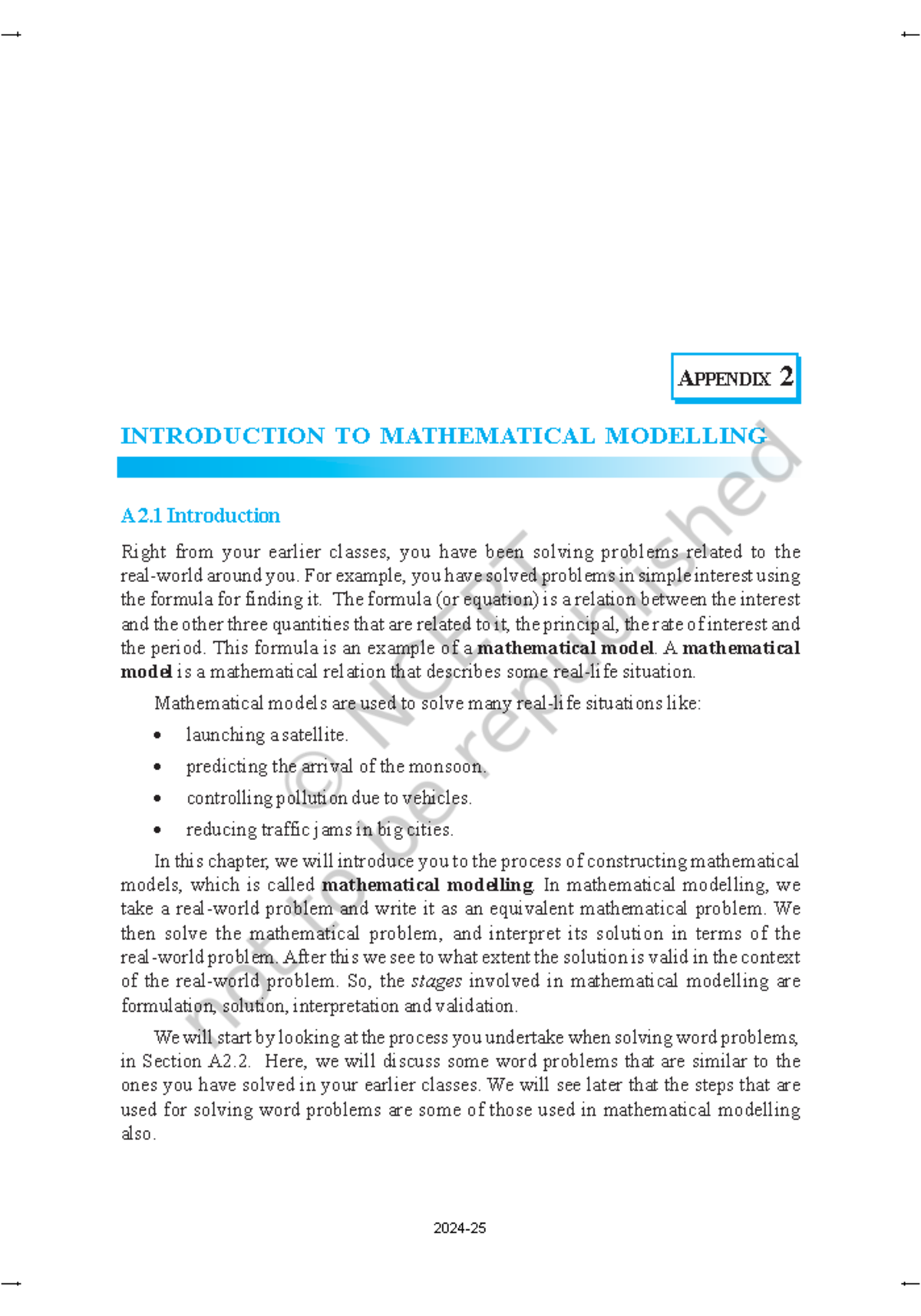 Modeling steps by step example - INTRODUCTION TO MATHEMATICAL MODELLING 187 APPENDIX 2 ...