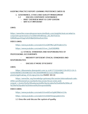 Auditing Case Study - MODULE 2: CASE STUDY Activity 1: Multiple Choice ...