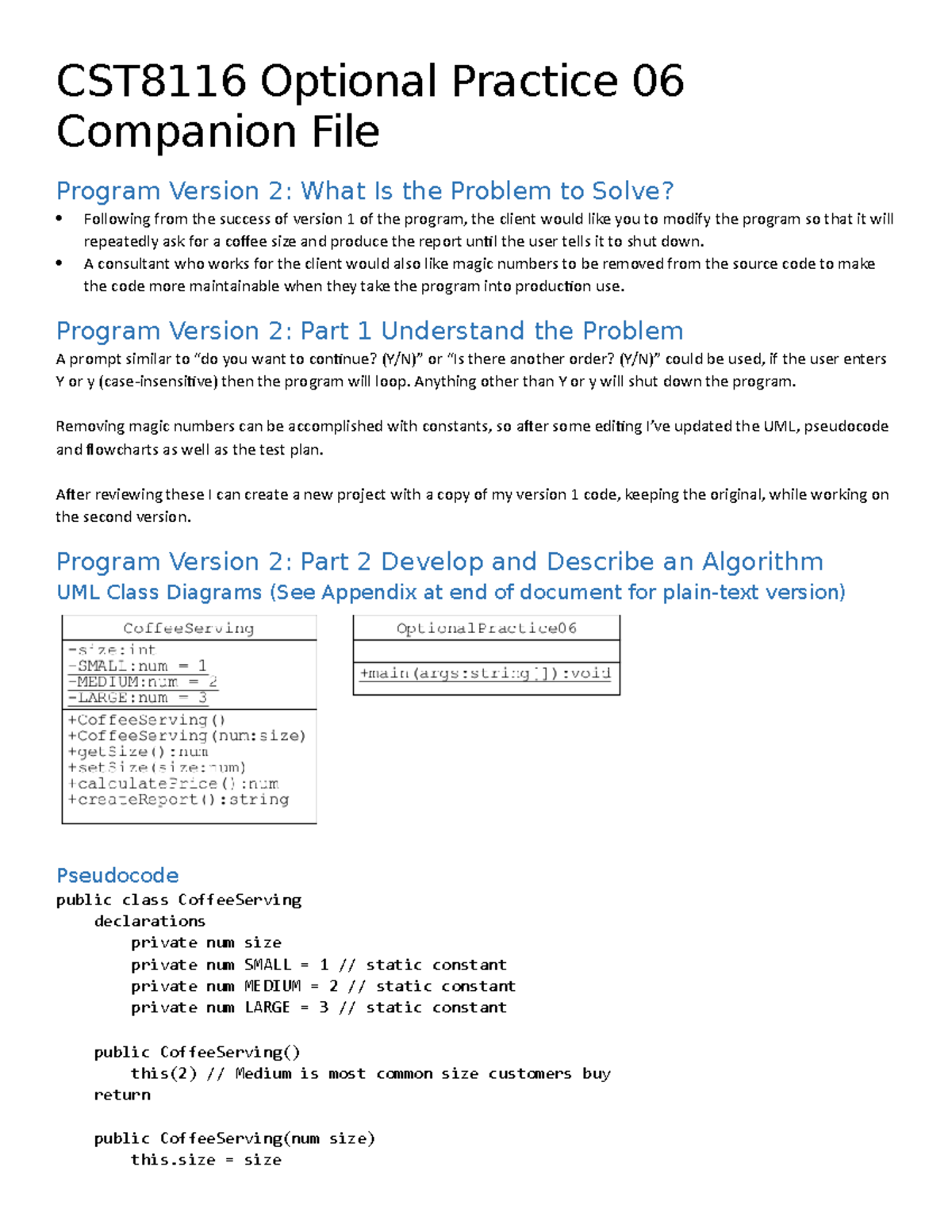 Optional Practice 06 Companion File Program Version 2 - A consultant ...
