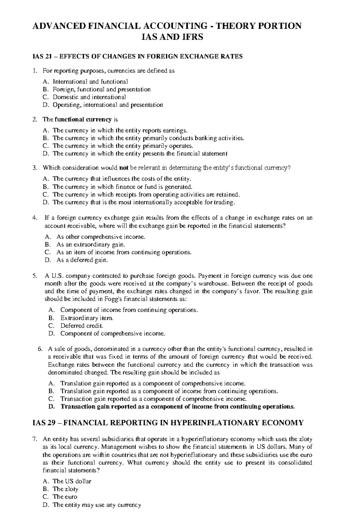 AFAR Questionnaires and Practice Sets - ADVANCED FINANCIAL ACCOUNTING ...