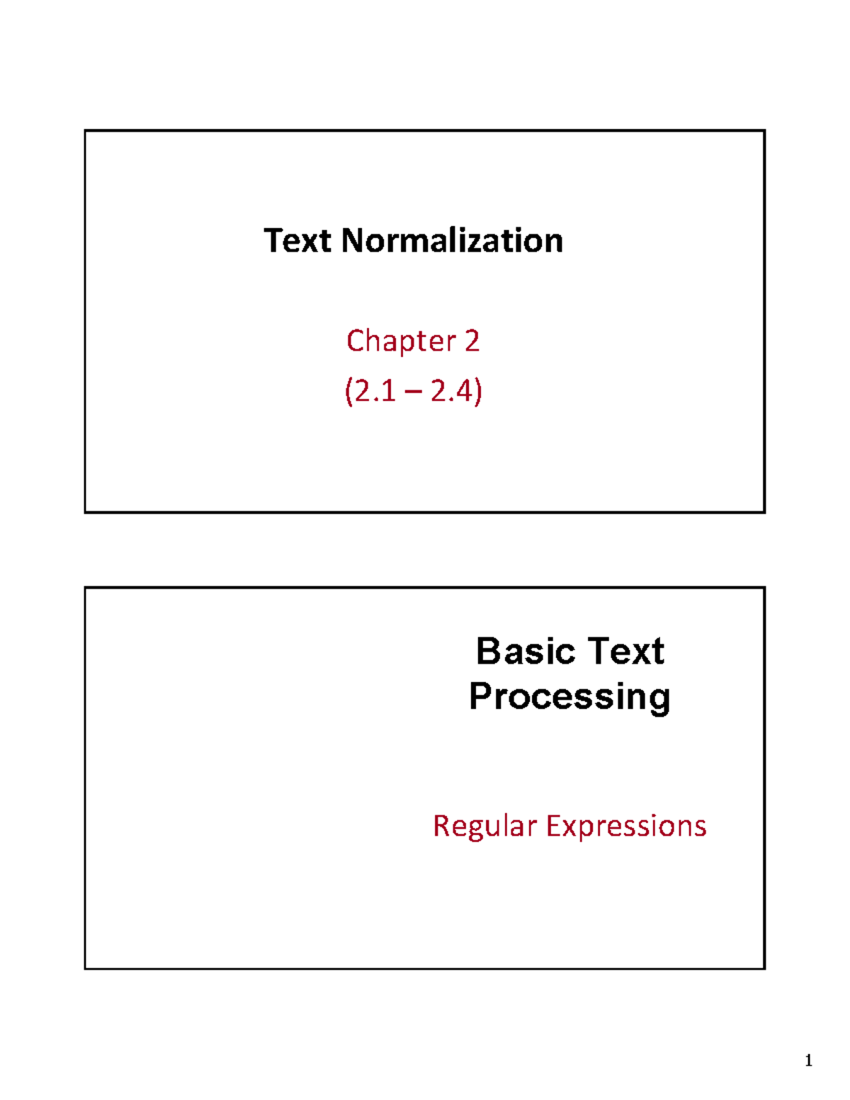 Slp02 s20 - Hahhshshshhs - Text Normalization Chapter 2 (2 – 2) Basic Text Processing Regular ...