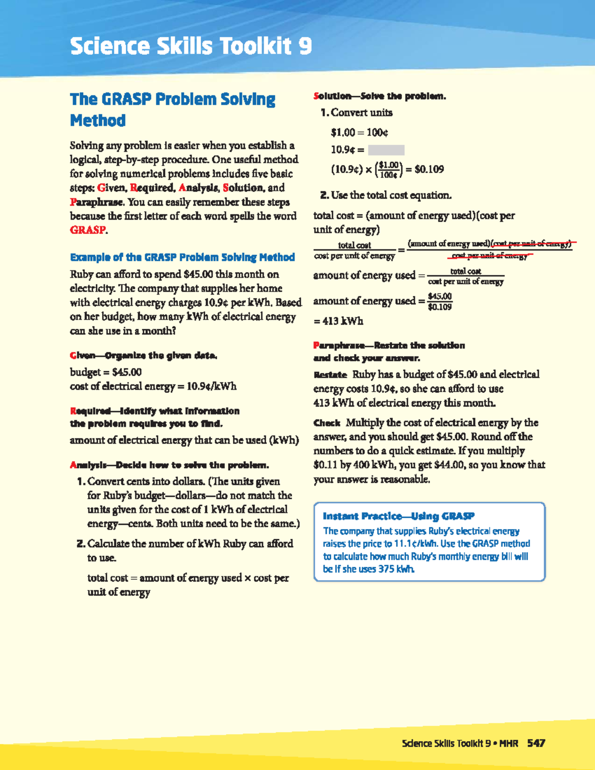 Copy of Science Skills Toolkit 9 - Studocu