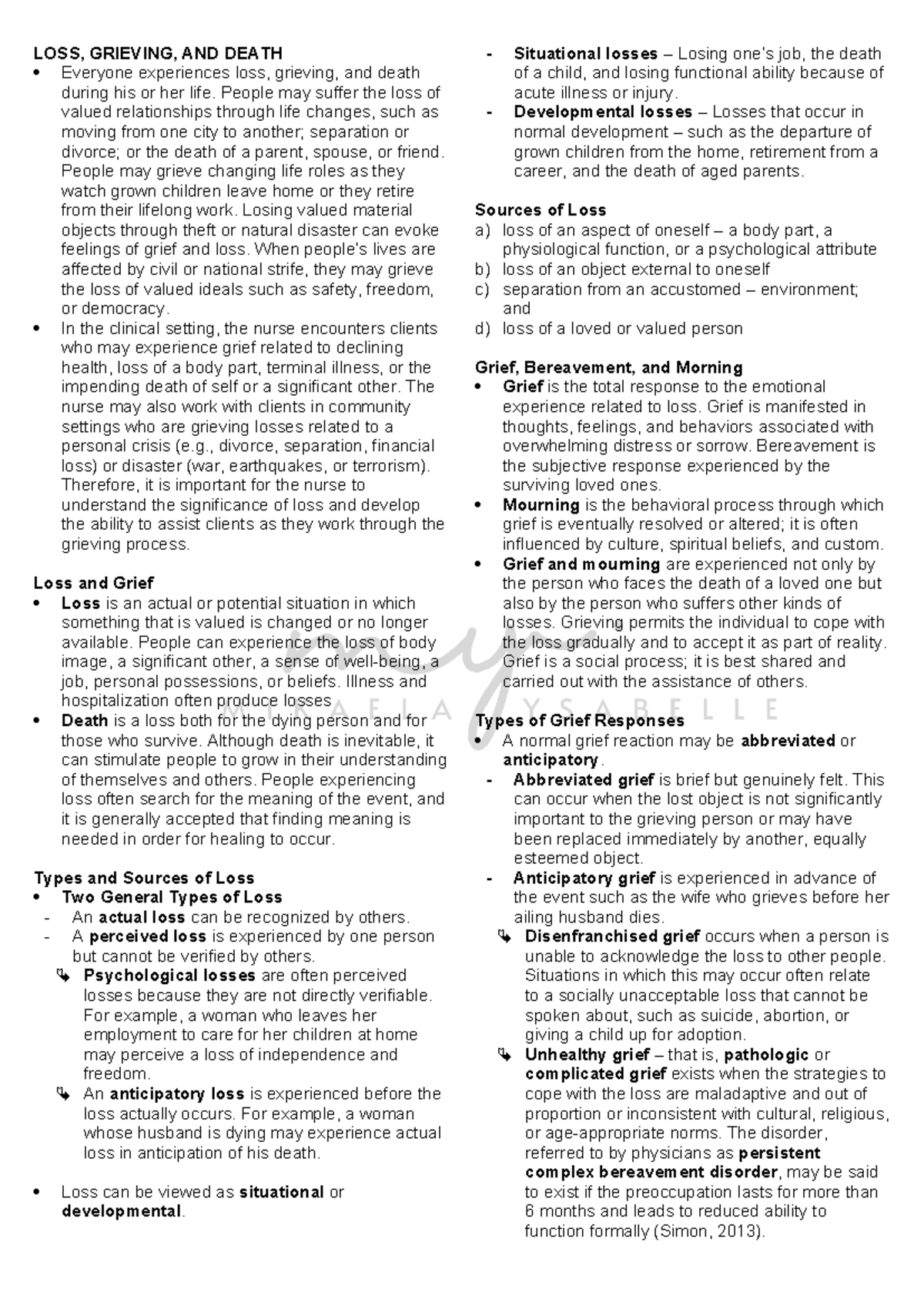 LOSS - Loss, Grieving, Death - LOSS, GRIEVING, AND DEATH Everyone ...