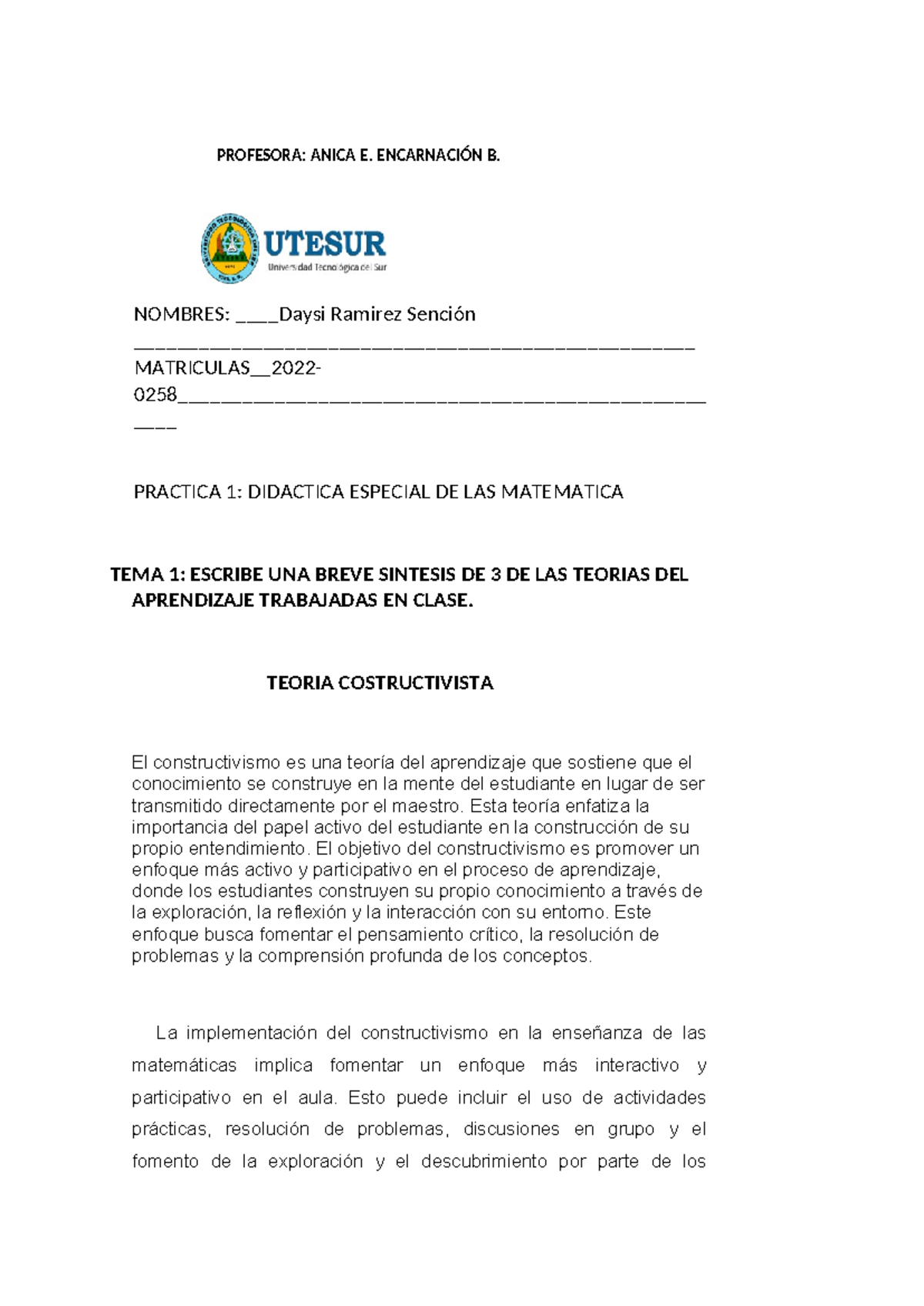 Didactica - EL ARTE DE ENSEÑAR - PROFESORA: ANICA E. ENCARNACIÓN B ...