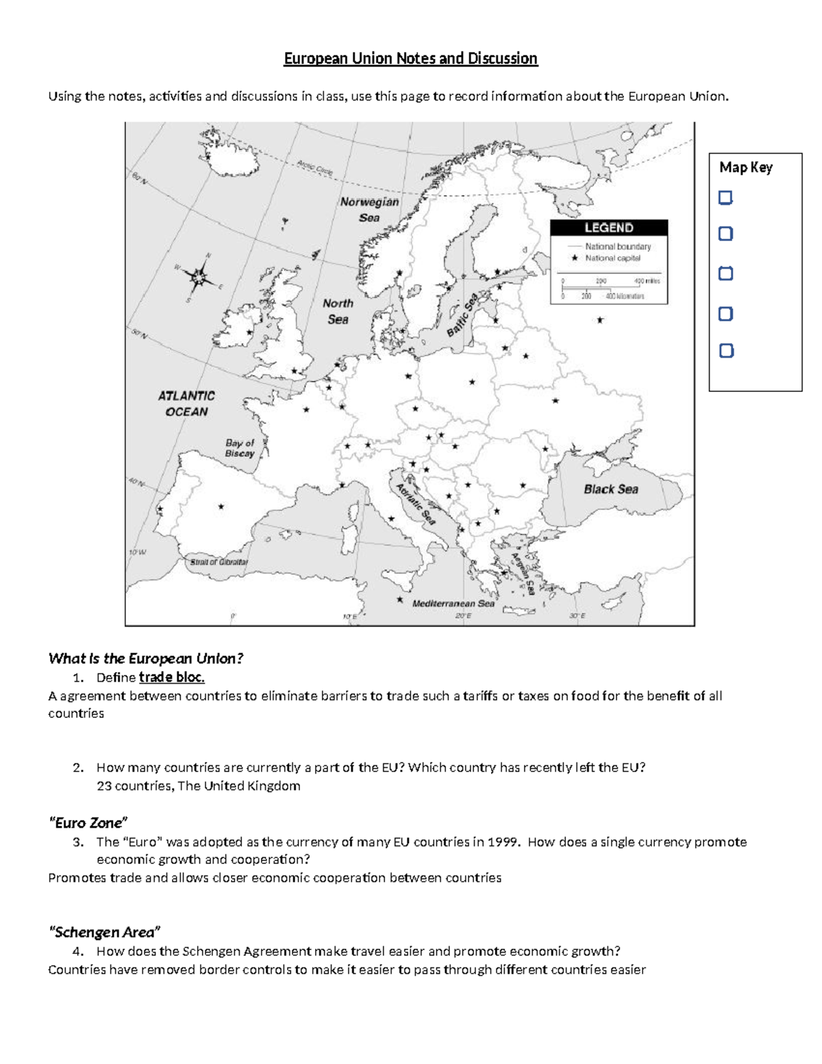 European Union Notes and Discussion - Using the notes, activities and ...
